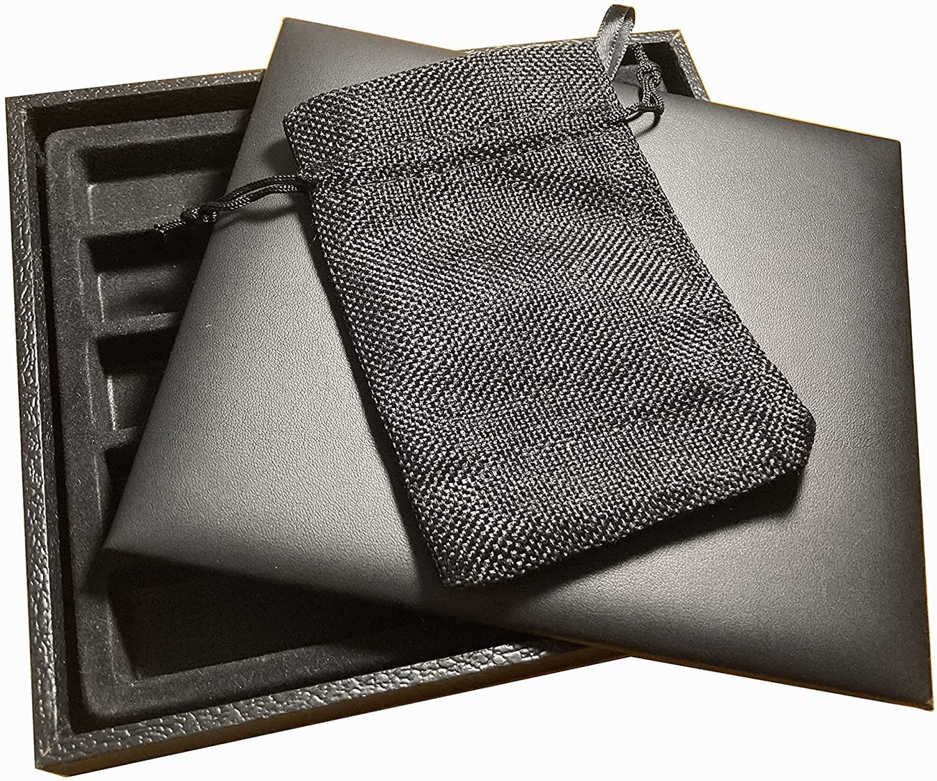 N'icePackaging - Black Leatherette Deluxe Dice Tray with Padded Insert