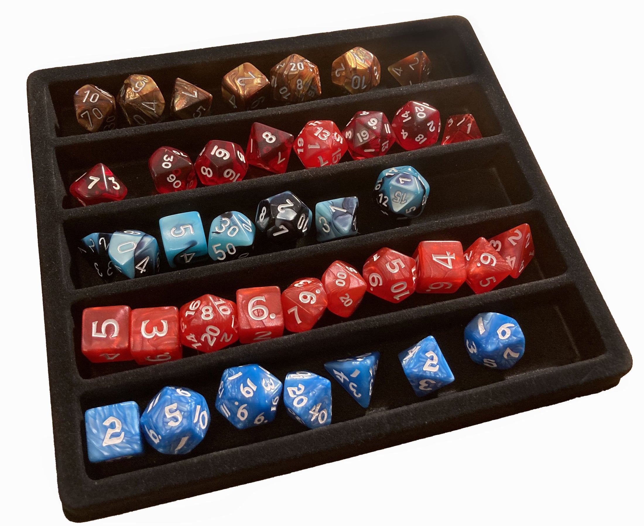 N'icePackaging - Black Leatherette Deluxe Dice Tray with Padded Insert
